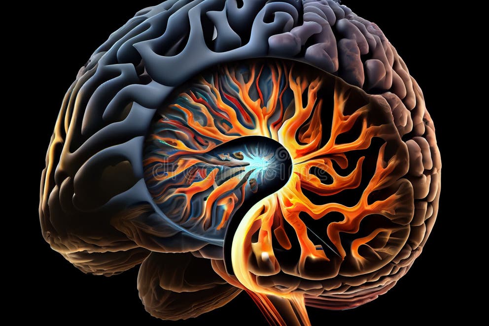 Human Brain. Inspiration and Creativity Stock Illustration ...