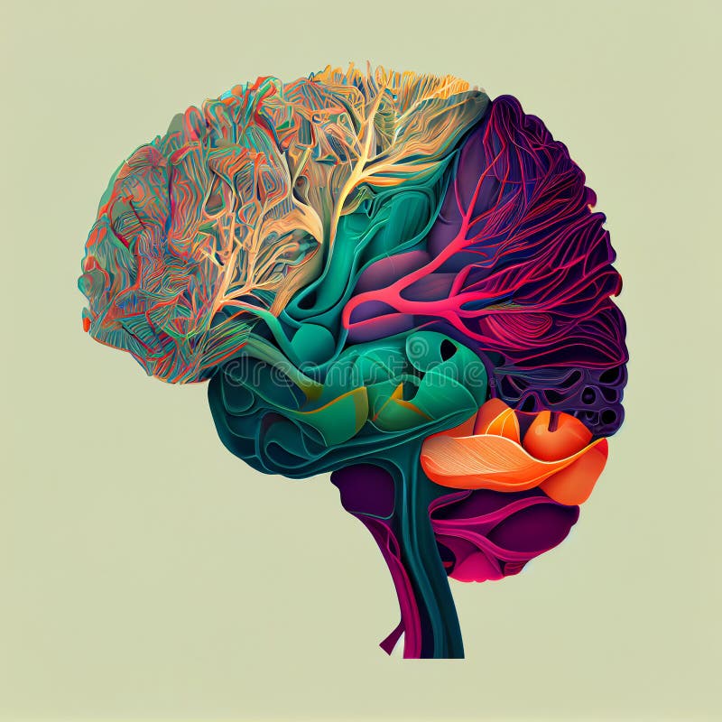 Human Brain. Inspiration and Creativity Stock Illustration ...