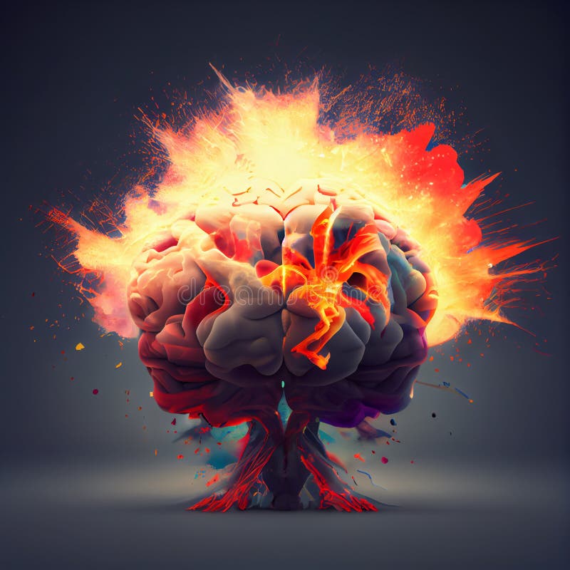 Human Brain. Inspiration and Creativity Stock Illustration ...