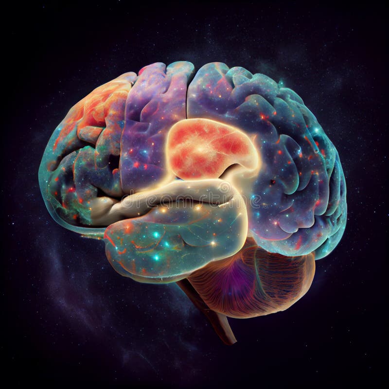 Human Brain. Inspiration and Creativity Stock Illustration ...