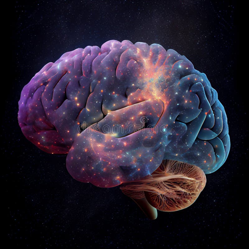 Human Brain. Inspiration and Creativity Stock Illustration ...