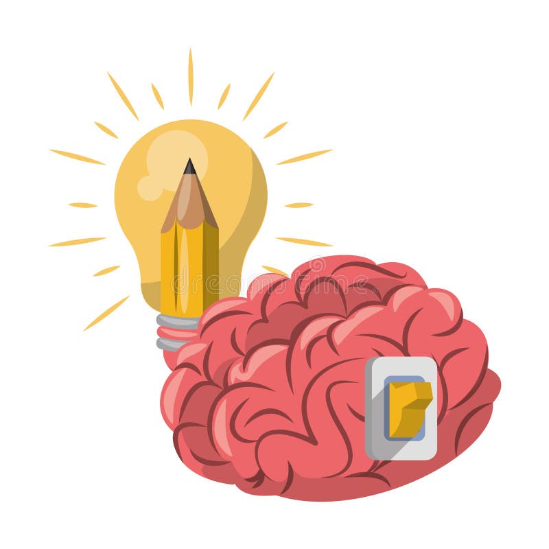 Human Brain Intelligence and Creativity Cartoons Stock Vector ...