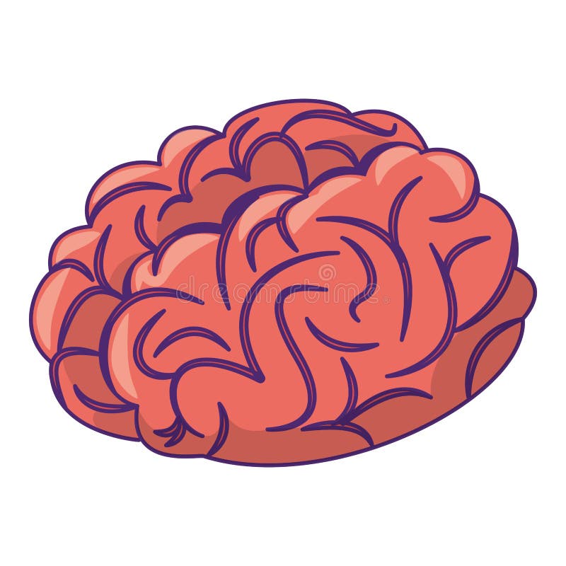 Human Brain Intelligence Symbol Cartoon Isolated Stock Vector ...
