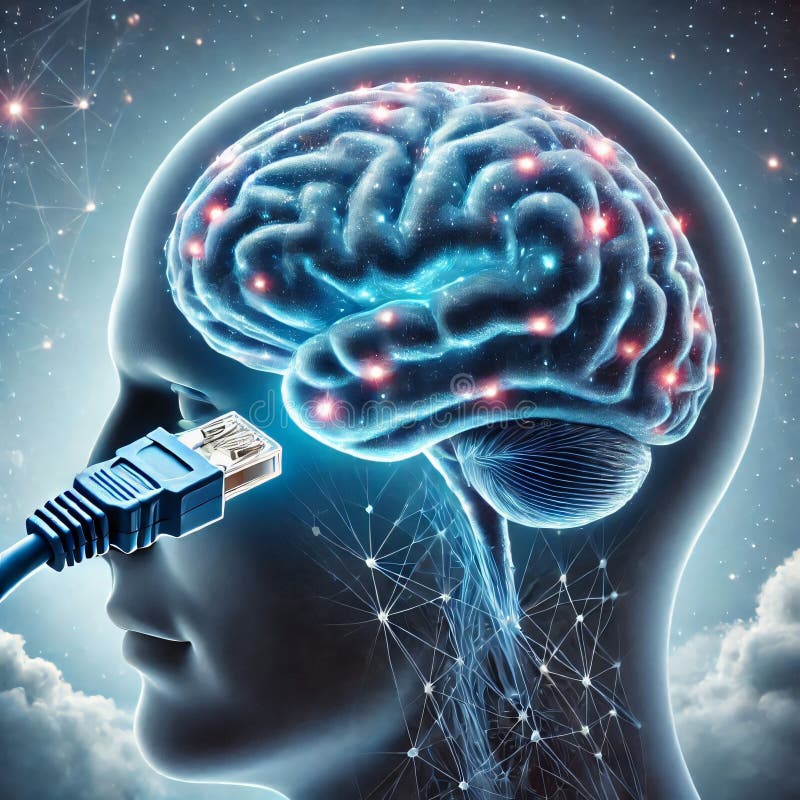 Human Brain Internet Connection Illustration Stock Illustration ...