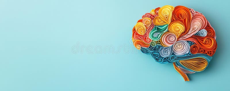Human Brain with Intricate Paper-cut Mandala Patterns, Promoting ...