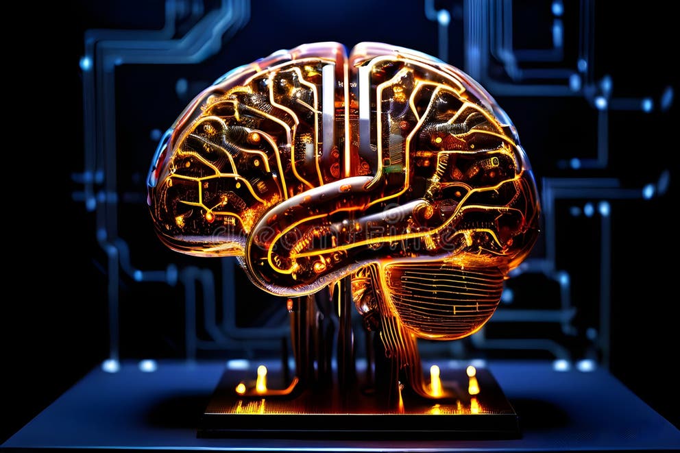 Human Brain Interlinked with the Circuits of a Computer Board ...