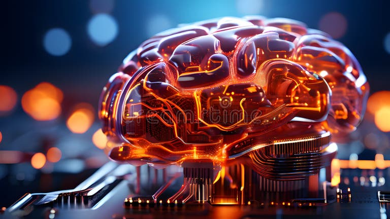 Human Brain Interlinked with the Circuits of a Computer Board ...