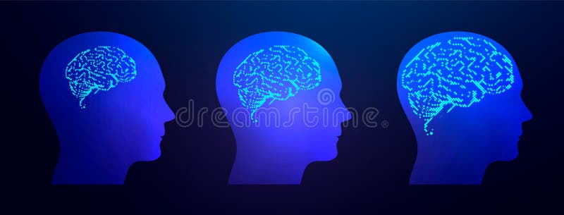 Human Brain IQ Smart Concept. Mind Power Vector Illustration Stock ...