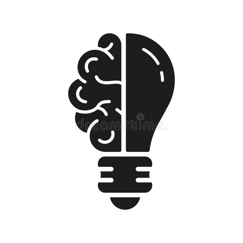 Knowledge, Smart Solution Line and Silhouette Color Icon Set. Light ...