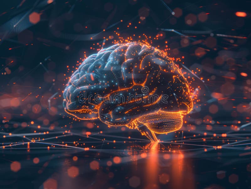 Human Brain is Lit Up by Electricity Stock Photo - Image of screenshot ...