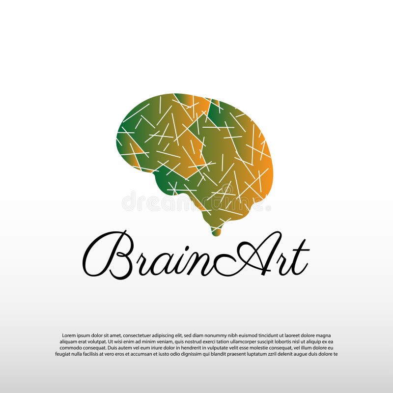 Human Brain Logo with Art Design Concept -vector Stock Vector ...
