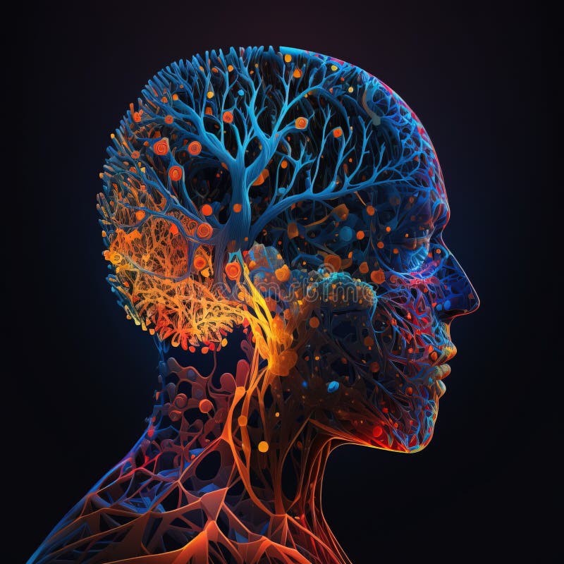 Human Brain and Neural Networks. Created with Generative AI Stock Image ... Human Brain and Neural Networks. Created with Generative AI Stock Image ...