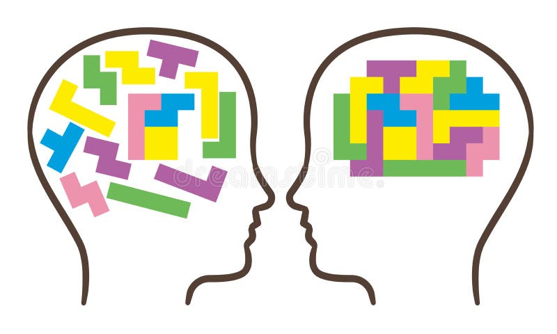 Human Brain is Made of Multi-colored Blocks Stock Vector - Illustration ...