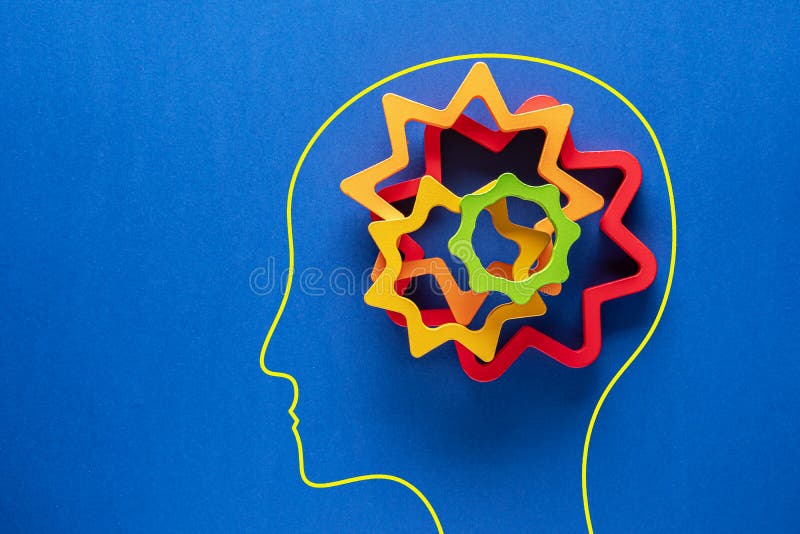 Human Brain is Made of Multi-colored Wooden Blocks Stock Photo - Image ...