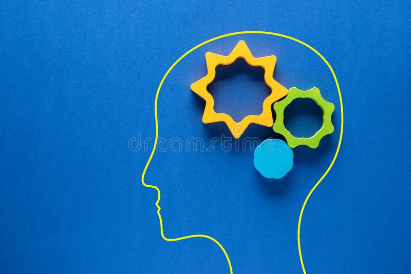 Human Brain is Made of Multi-colored Wooden Blocks Stock Photo - Image ...