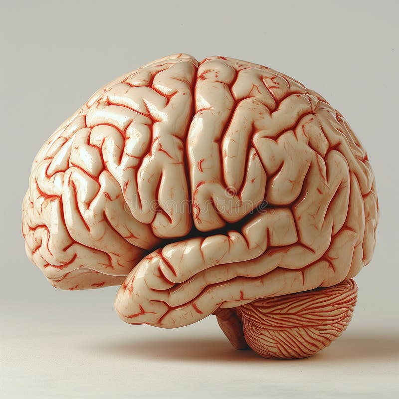 Human Brain Made of Plastic, a Portrait of the Real Brain Stock ...