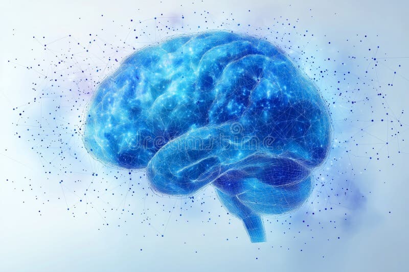 Human Brain Made of Polygons and Particles Generating Artificial ...