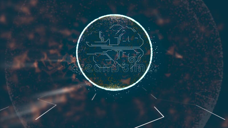 Human Brain Malfunction with Glitch Motion Tecture Around. Stock Video ...