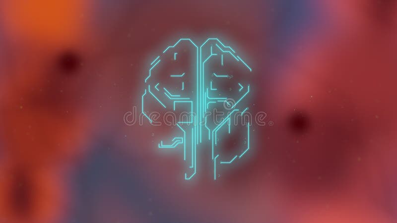 Human Brain Malfunction Over Firery Dangerous Background. Stock Video ...