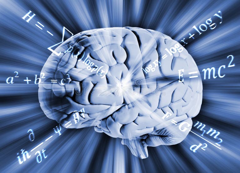 Human Brain with Math Equations Stock Photo - Image of brainpower ...