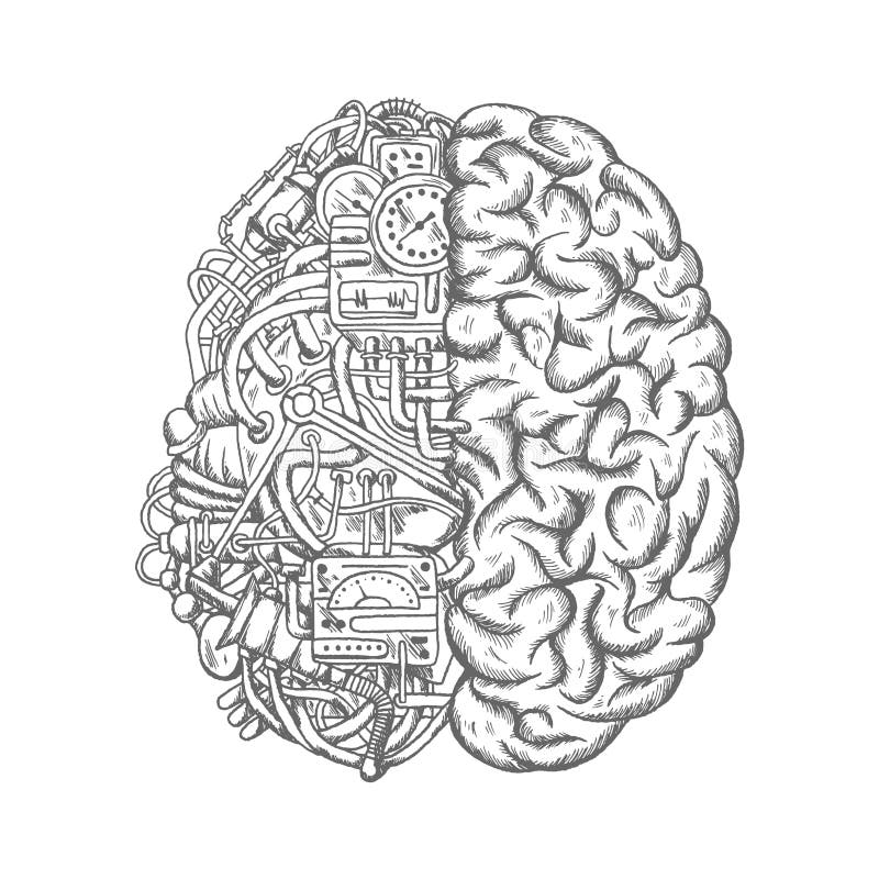 Brain mechanism stock illustration. Illustration of generated - 1550384