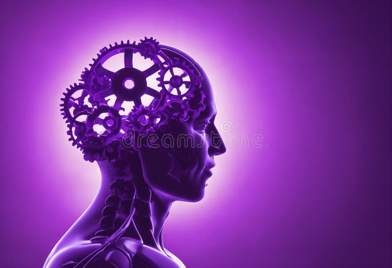 Human Brain Mechanism Gears and Cogs Stock Illustration - Illustration ...