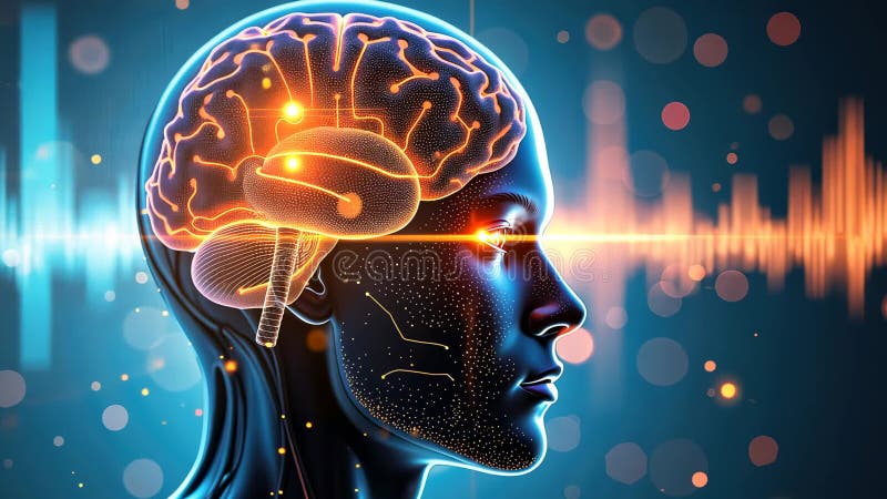 Human Brain Meets Quantum Tech: Advanced AI Integration Stock Footage ...