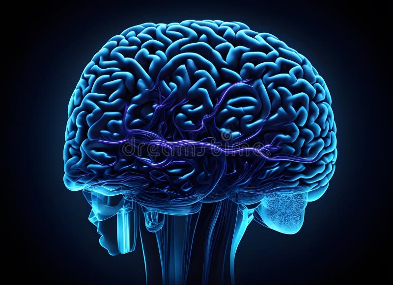 Human Brain on Mental Idea Mind Concept. Generative AI. Stock Image ...