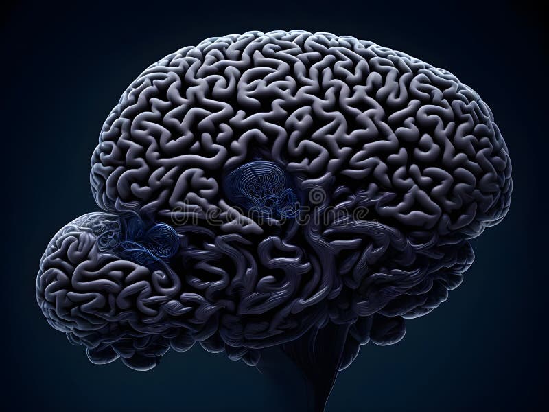 Human Brain on Mental Idea Mind Concept. Generative AI. Stock Photo ...