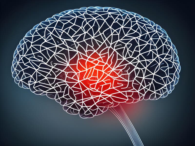 Human Brain on Mental Idea Mind Concept. Generative AI. Stock ...