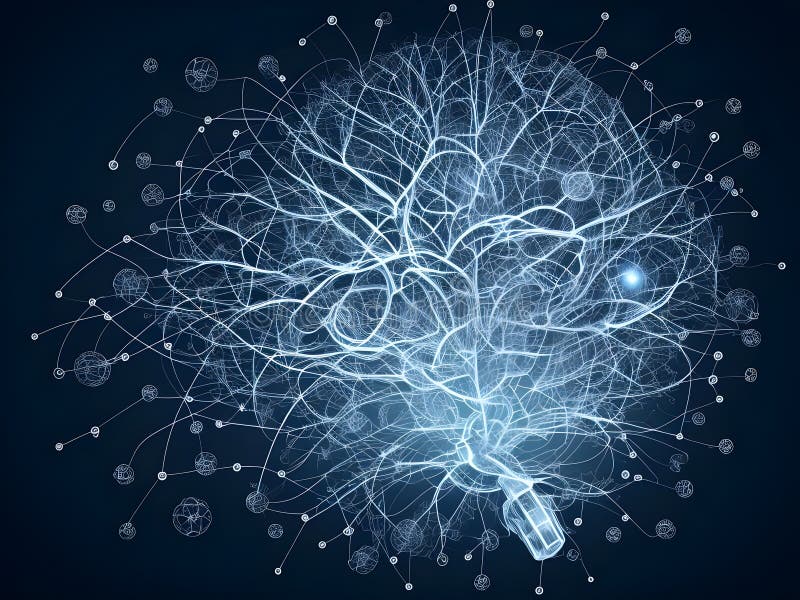 Human Brain on Mental Idea Mind Concept. Artificial Intelligence ...