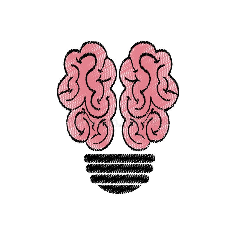 Human brain scribble stock photo. Image of silhouette - 82549868