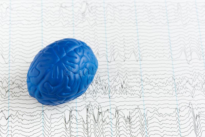 Background of Brain Waves on the Paper Stock Image - Image of ...