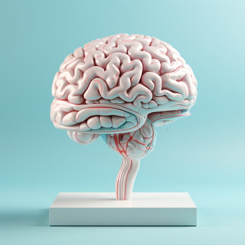 A Human Brain Model, Human Design, Smart Mind Stock Illustration ...