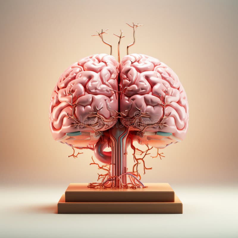 A Human Brain Model, Human Design, Smart Mind Stock Illustration ...