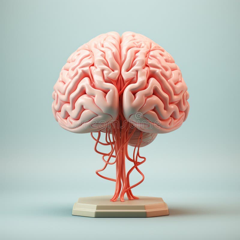 A Human Brain Model, Human Design, Smart Mind Stock Illustration ...
