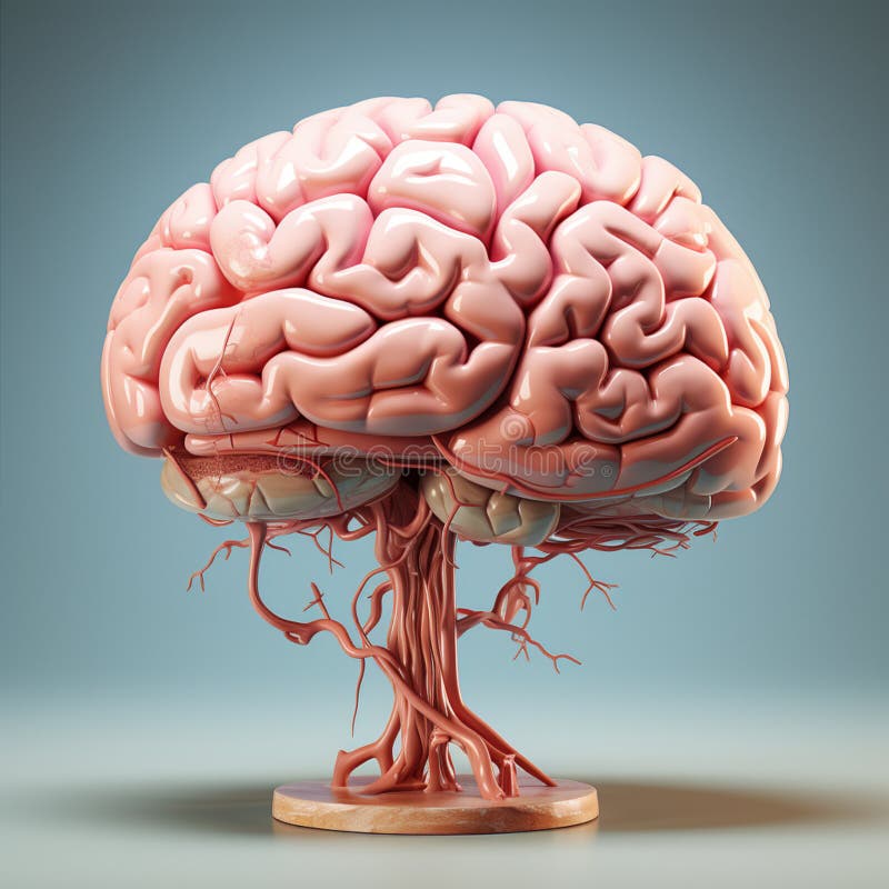 A Human Brain Model, Human Design, Smart Mind Stock Illustration ...