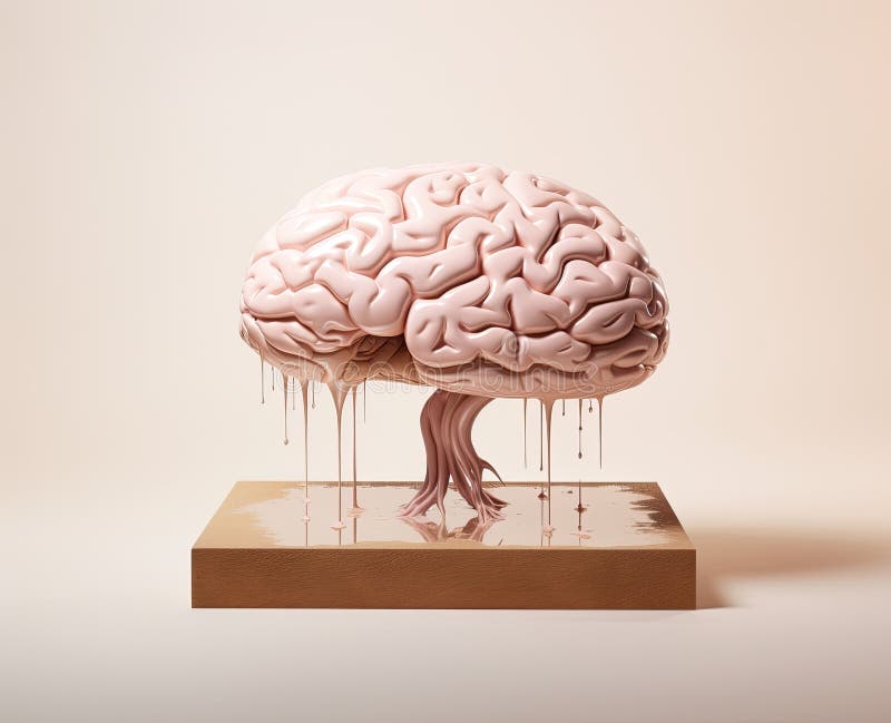 A human brain model stock illustration. Illustration of cerebellum ...
