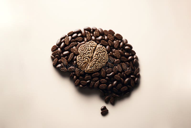 Human Brain Model. Brain Texture. Generative AI. Stock Illustration ...