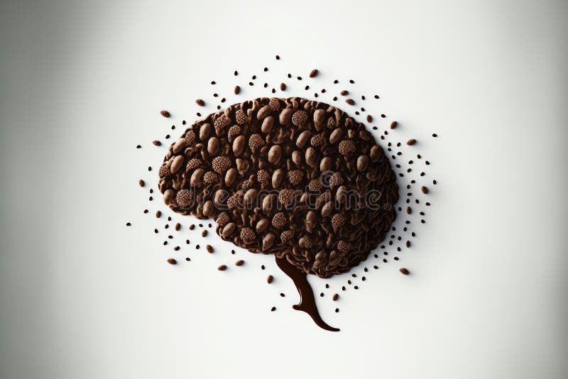 Human Brain Model. Brain Texture. Generative AI. Stock Illustration ...