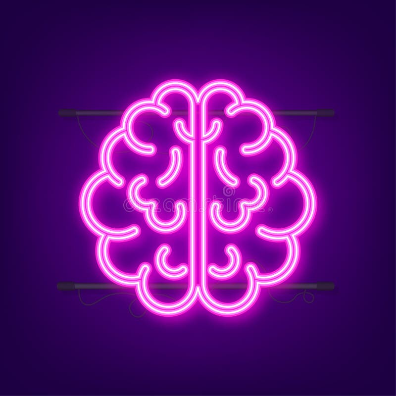 Human Brain Icon. Thinking Process, Brainstorming, Good Idea, Brain ...