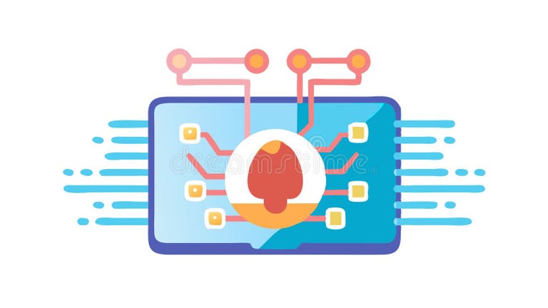 Human Brain Network, Connected Intelligence, Digital Thought Process, Vector Design Generative ...