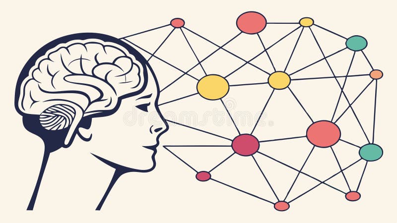 Human Brain Network Connections Mind Intelligence, Vector Design Generative AI Stock Vector ...