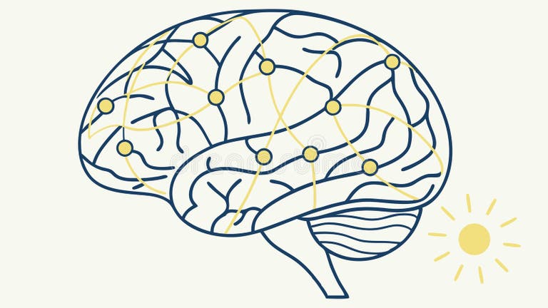 Human Brain with Network Connections Vector Art, Vector Design ...