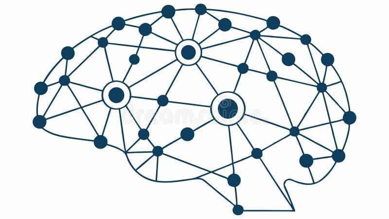 Human Brain Network. Neuroscience Connectivity, Vector Design ...