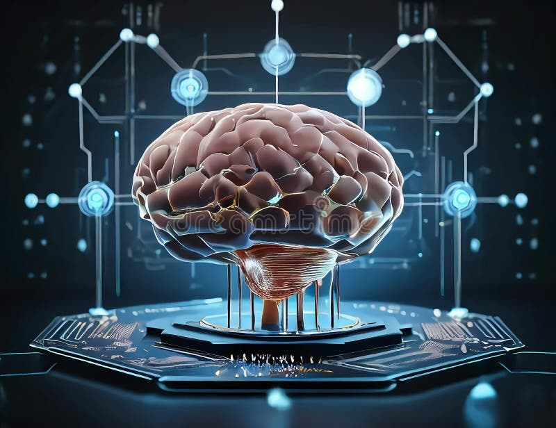 A Human Brain- Neural Network,Surrounds the Brain with Activity,the ...