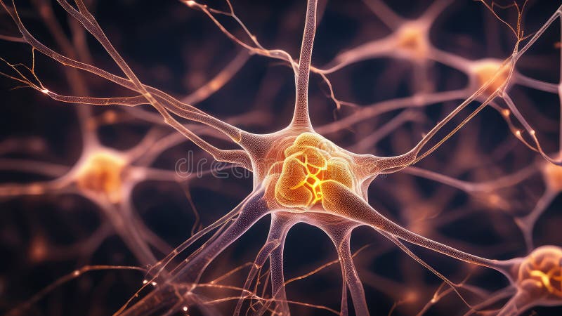 The Human Brain with Neurons and Nervous System. Generated by ...