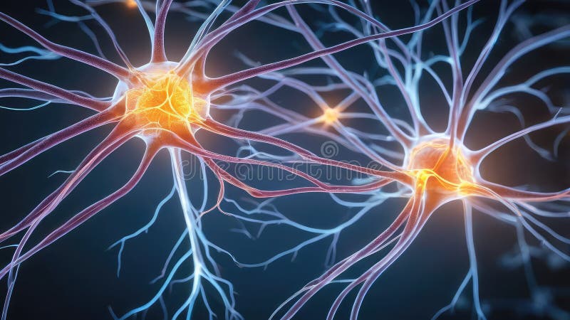 The Human Brain with Neurons and Nervous System. Generated by ...