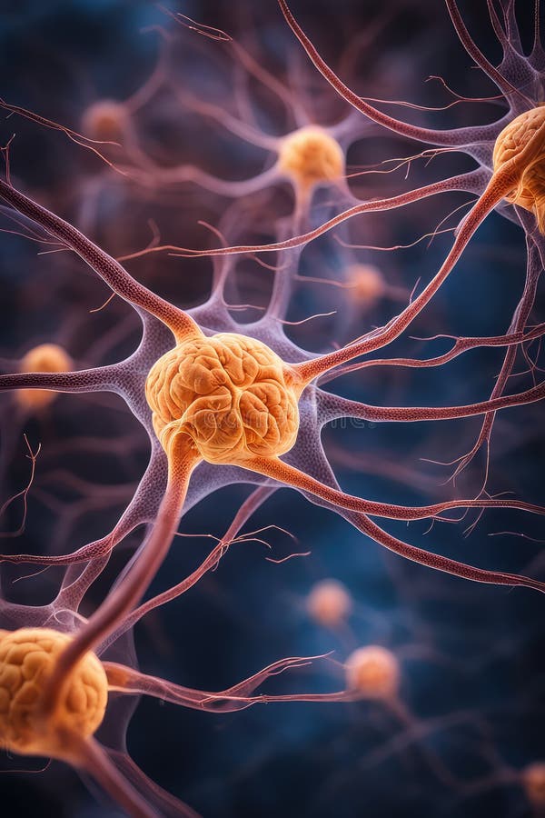 The Human Brain with Neurons and Nervous System. Generated by ...