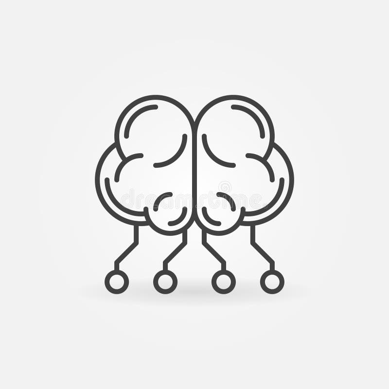 Human Brain Neurons Vector Concept Linear Icon or Symbol Stock Vector ...